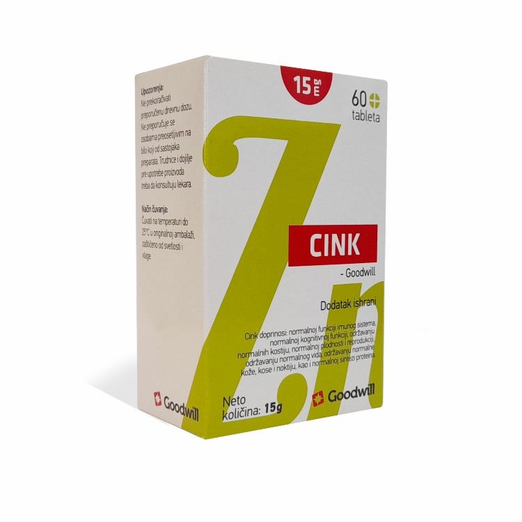 Goodwill Cink 15mg tablete 60kom